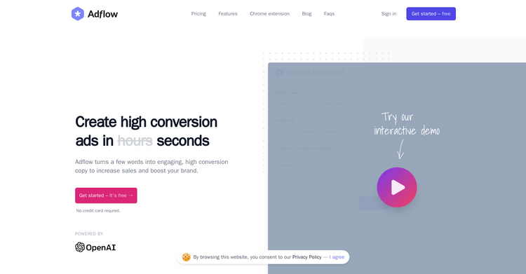 Adflow - Creador de anuncios impulsado por IA – Yeswelab