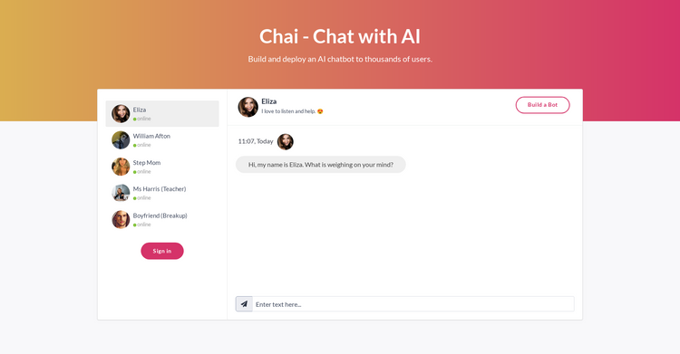 Chai: Herramienta de construcción y despliegue de chatbots de IA – Yeswelab