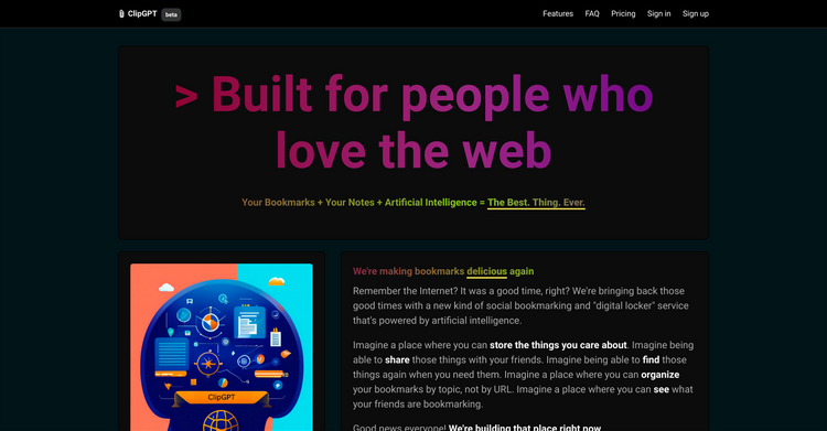 ClipGPT - Plataforma de organización de marcadores y notas con intelig – Yeswelab
