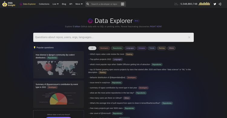 Data Explorer: Explora datos de GitHub con inteligencia artificial ...