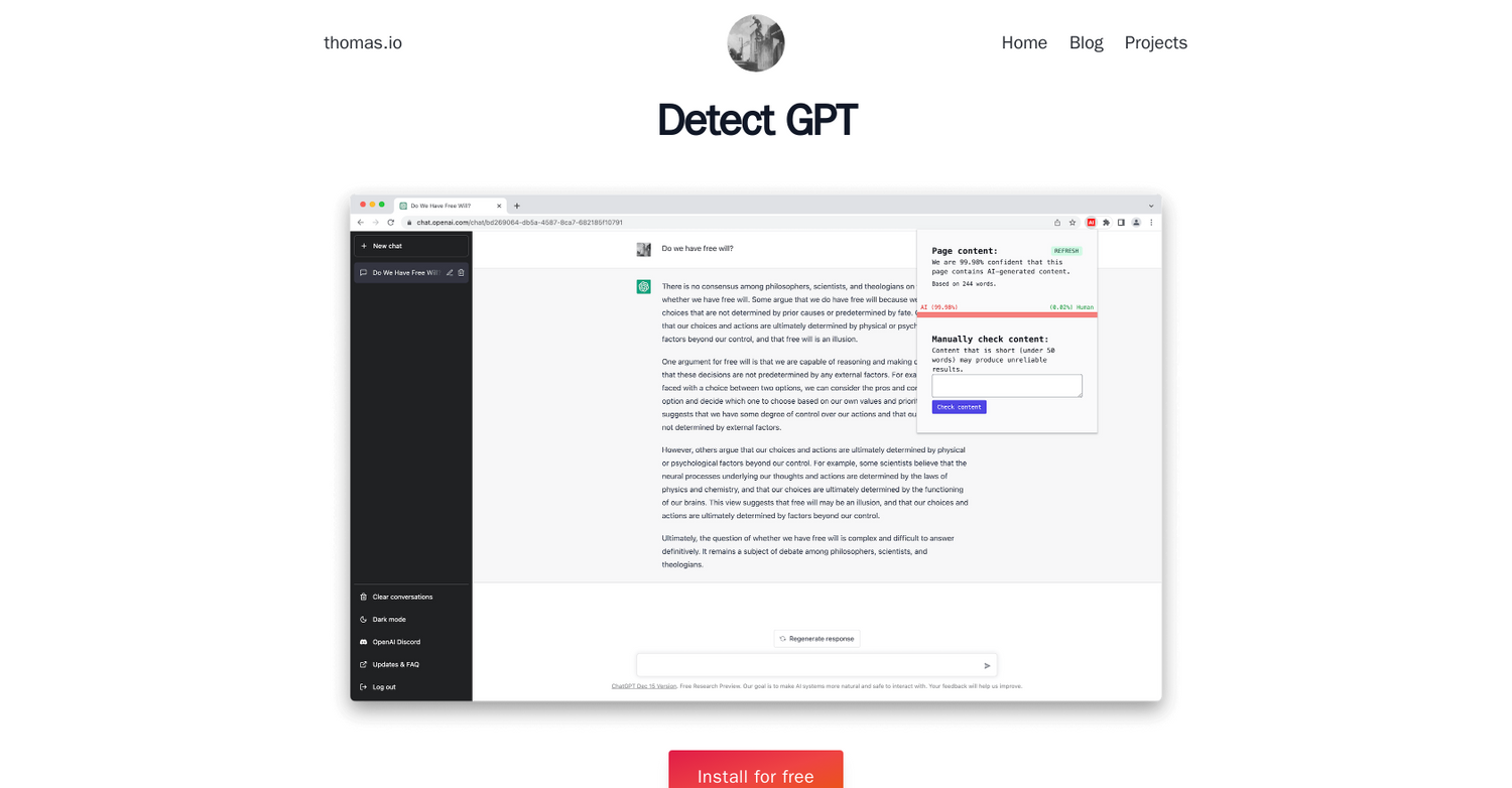 Detect GPT - La extensión de Chrome para detectar contenido generado p ...