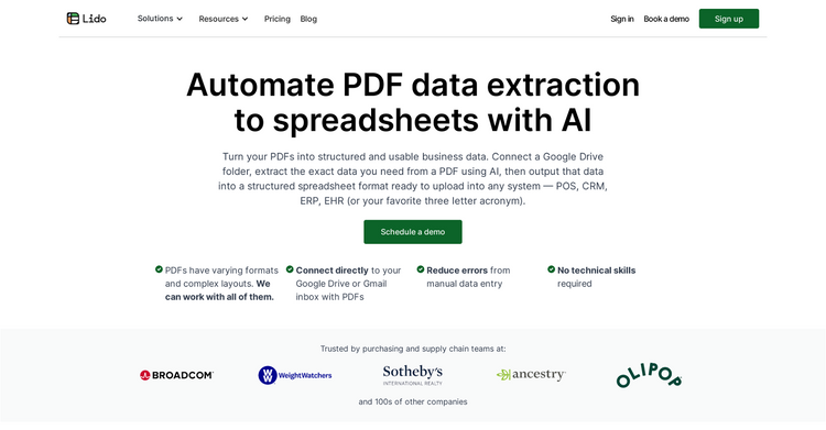 Lido PDF Data Extraction: Convierte PDFs en Datos de Negocio ...