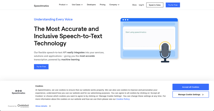 Speechmatics - Tecnología de conversión de voz a texto con IA – Yeswelab