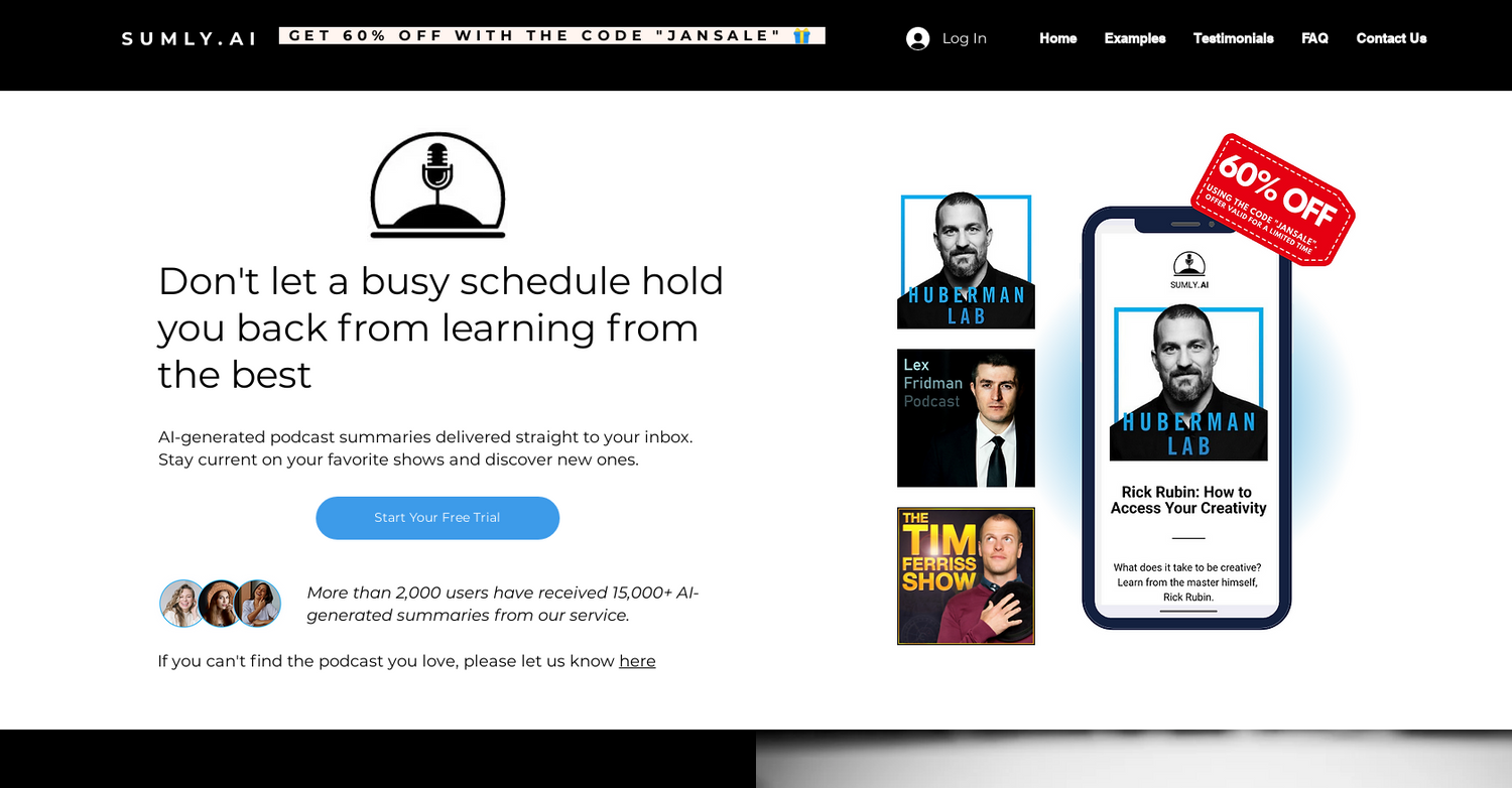 SumlyAI - Resúmenes de podcasts gratuitos con inteligencia artificial – Yeswelab