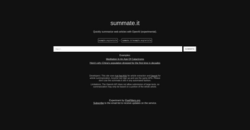 Summate - Herramienta de resumen de artículos web on-demand – Yeswelab