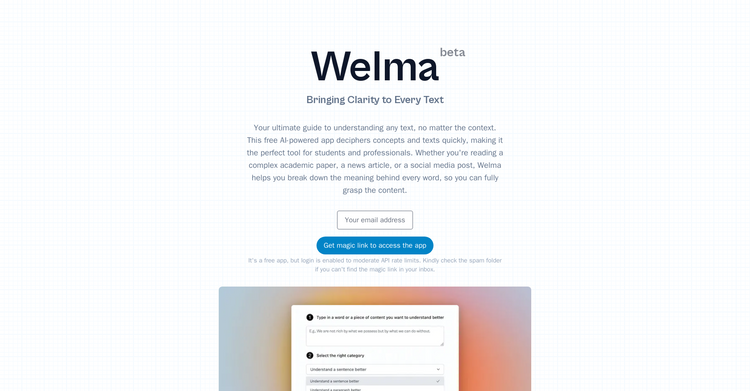 Welma | La aplicación de inteligencia artificial para comprender texto ...